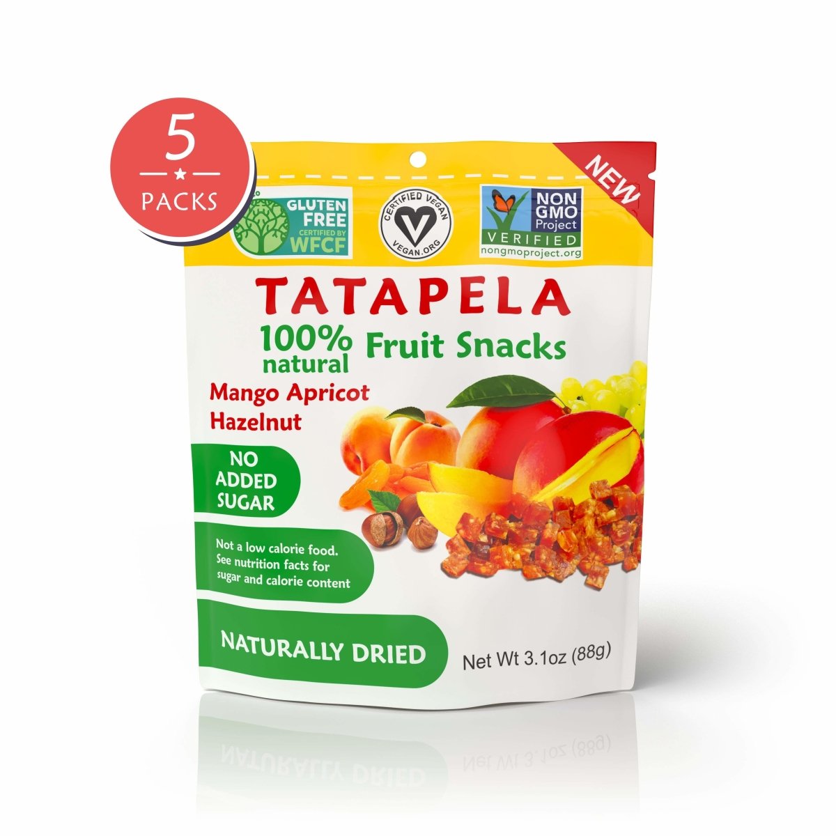 Mango Apricot Hazelnut Healthy Fruit Snack Bites, 15.5 oz. (Pack of 5 ...